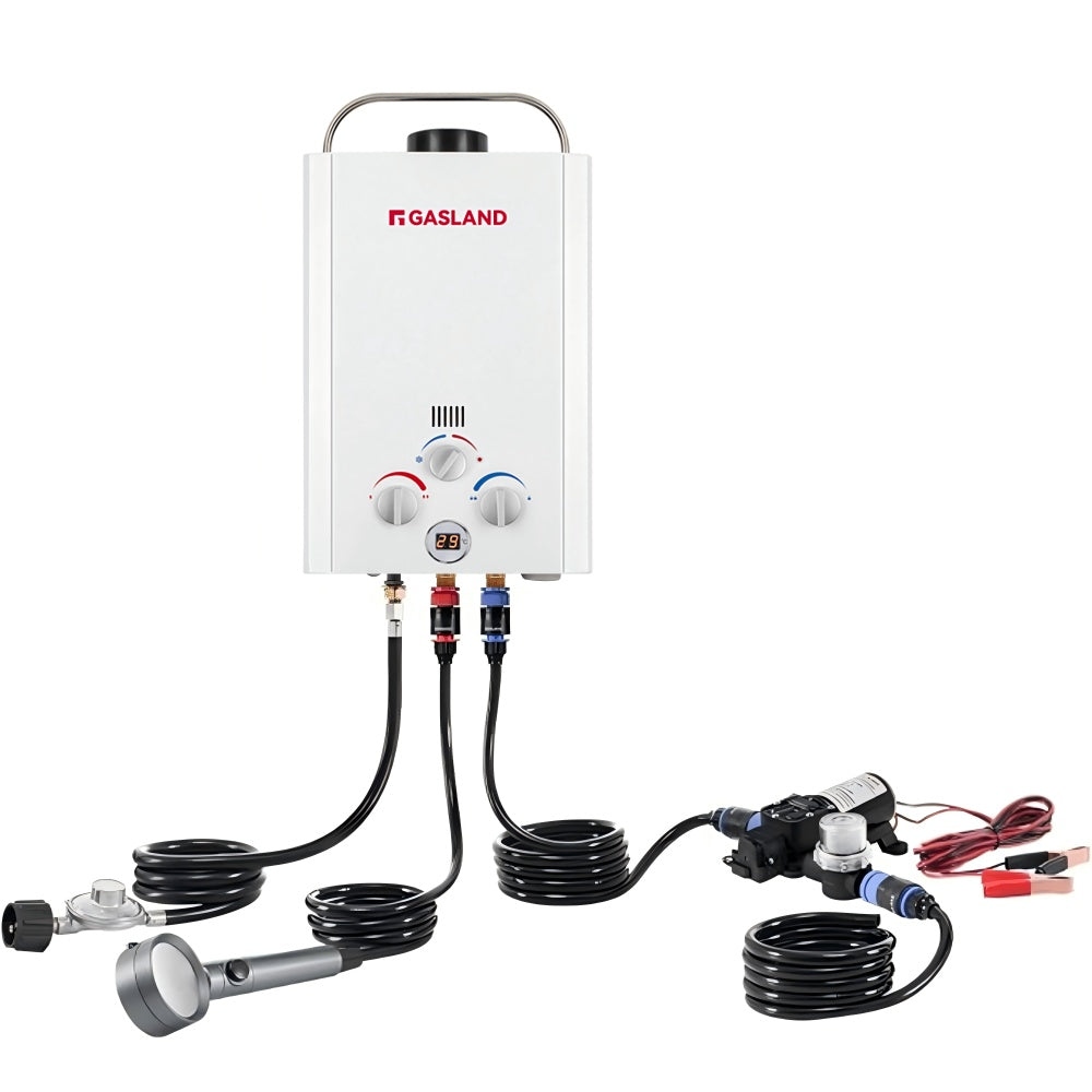 GASLAND Istant Hot Gas Water Heater with Water Pump 8L Tankless Propane ...