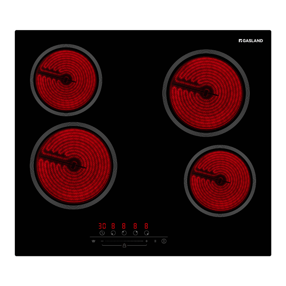 GASLAND 60cm Built-in Electric Ceramic Cooktop 4 Burner Electric Hob ...