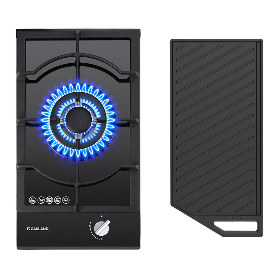 GASLAND Chef Single Burner Gas Cooktop with Griddle 30cm Triple Ring ...