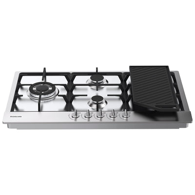 GASLAND Chef 90cm Gas Cooktop With Griddle 5 Burner Side Triple Ring ...
