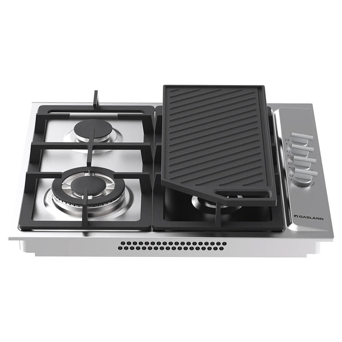 GASLAND 4 Burner Gas Cooktop with BBQ Plate & Griddle | 60cm NG/LPG ...
