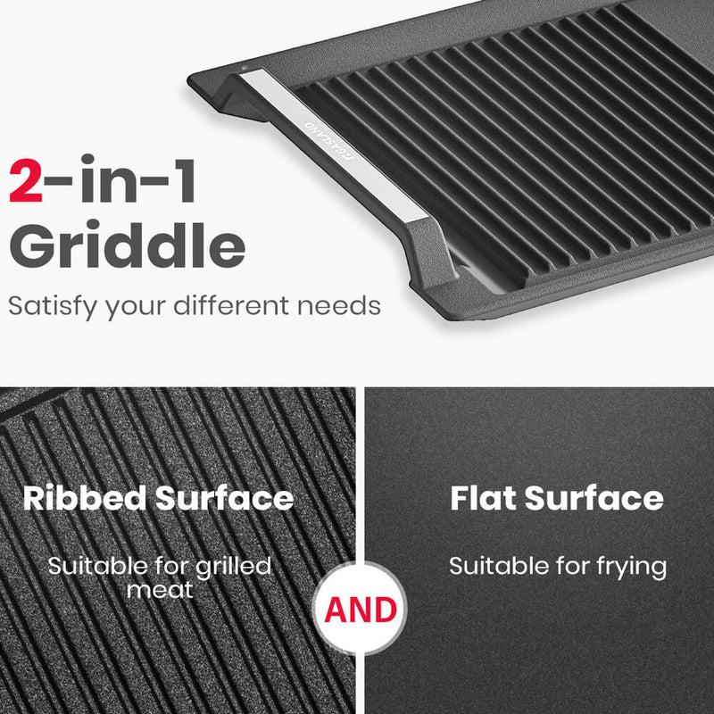 GASLAND Chef 5 Burner Induction Cooktop with Griddle 90cm Slider Touch ...